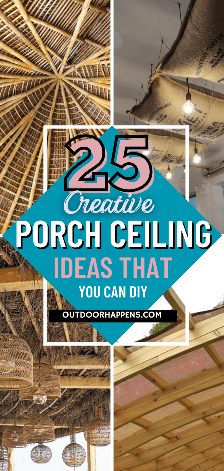 25+ Creative and Affordable Porch Ceiling Ideas - Perfection On a ...
